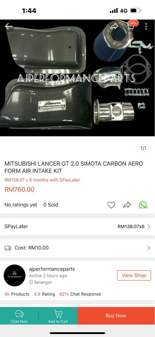 Inspira/lancer performance air filter, Auto Accessories on Carousell