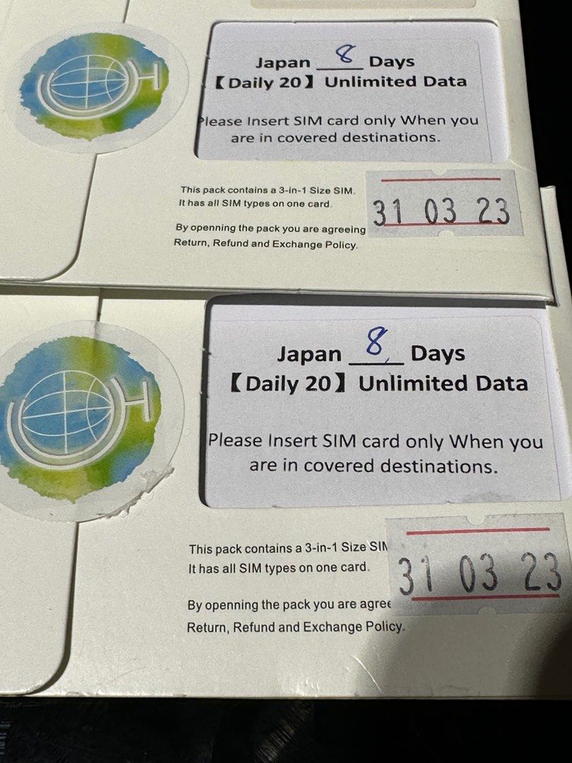 Japan Data SIM card 16GB, 8 days, Hobbies & Toys, Travel, Travel ...