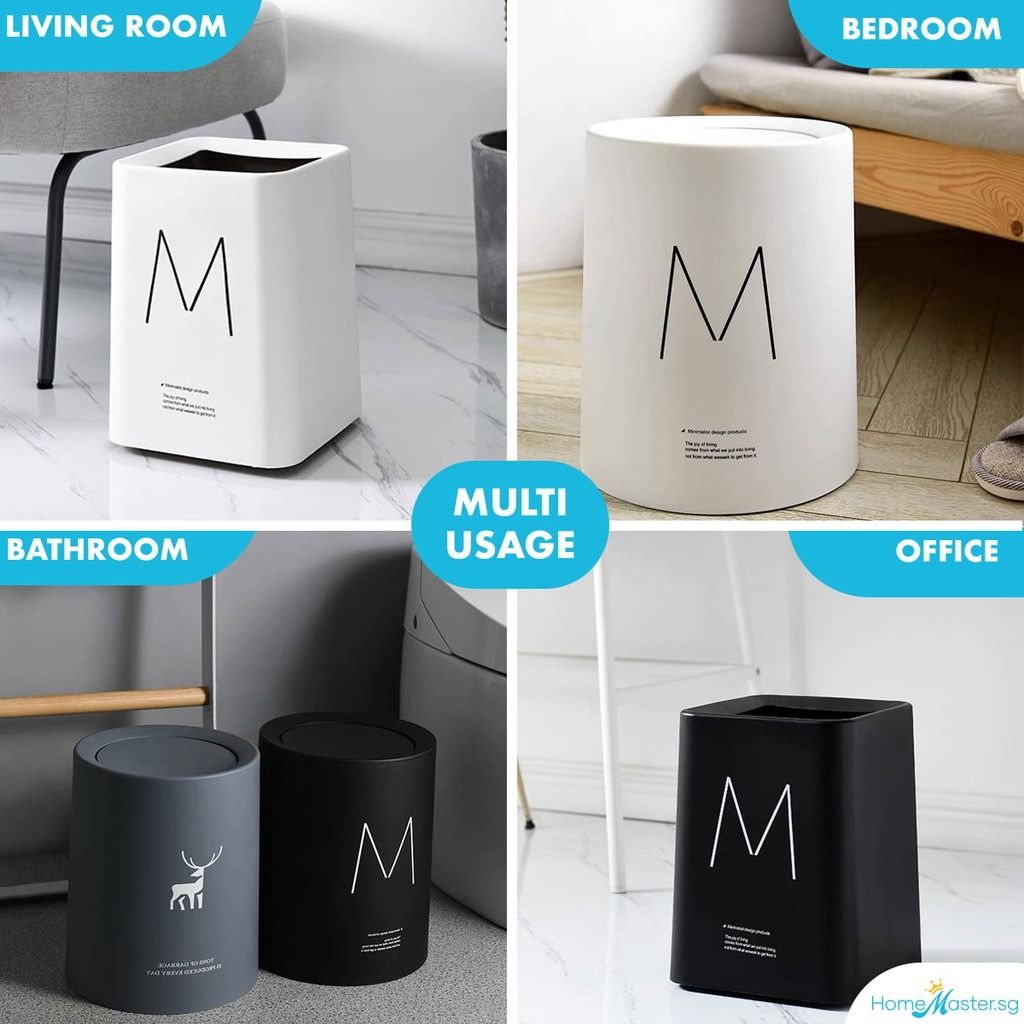 Japan Style Simple Classic Dustbin STR1550, Furniture & Home Living ...