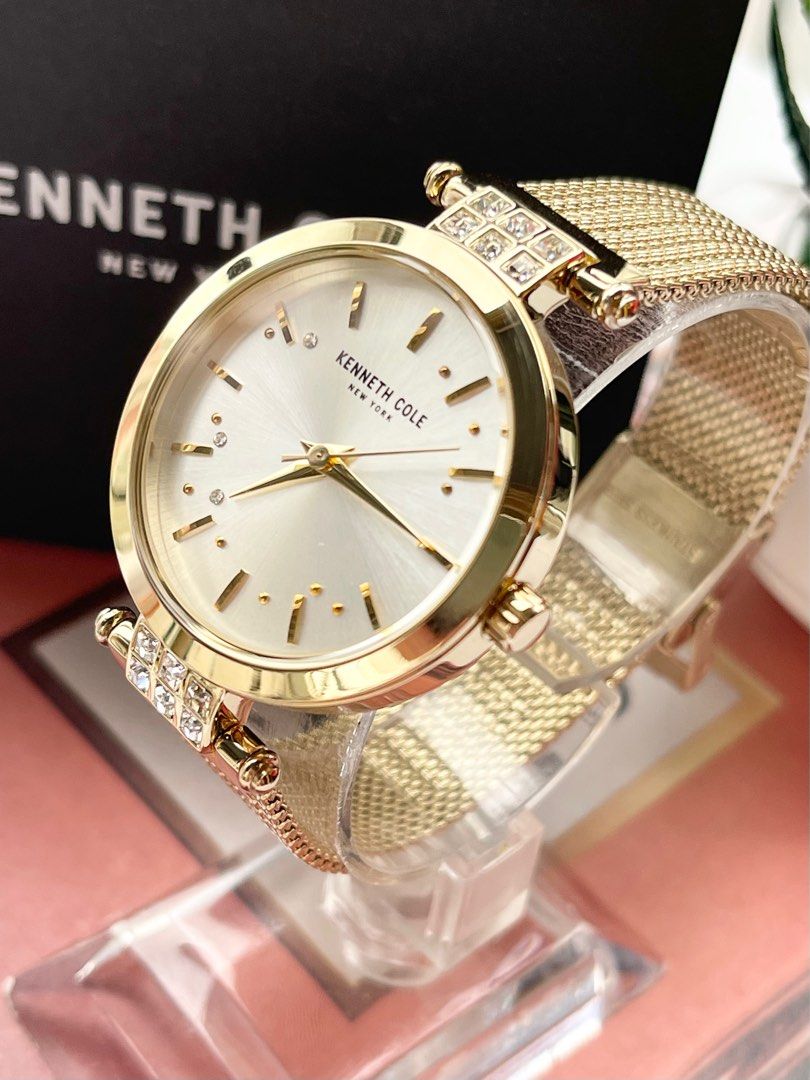 Kenneth Cole Ladies Gold Watch KC50960004, Women's Fashion, Watches ...