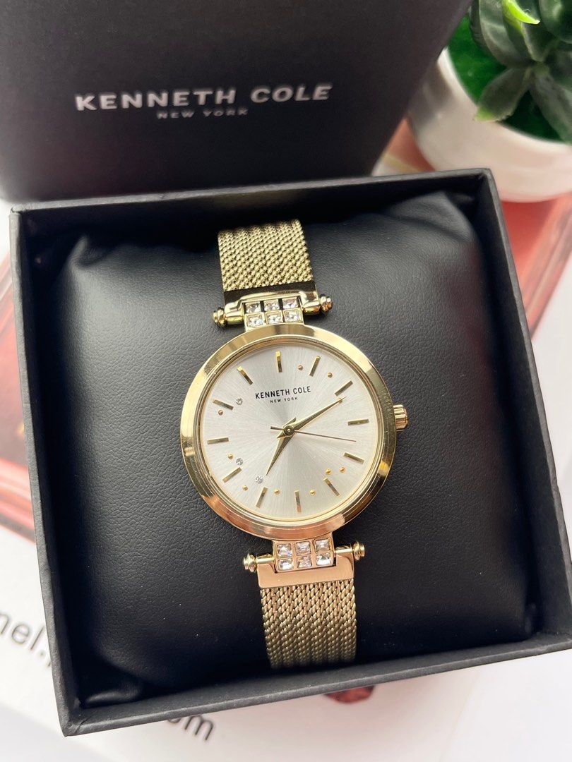 Kenneth Cole Ladies Gold Watch KC50960004, Women's Fashion, Watches ...