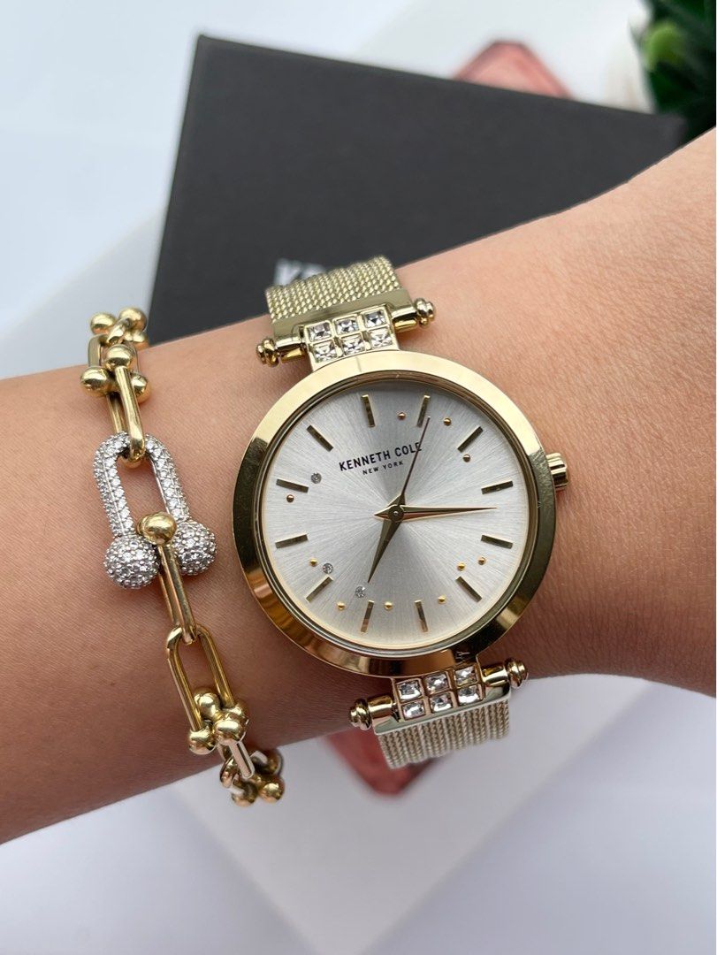 Kenneth Cole Ladies Gold Watch KC50960004, Women's Fashion, Watches ...