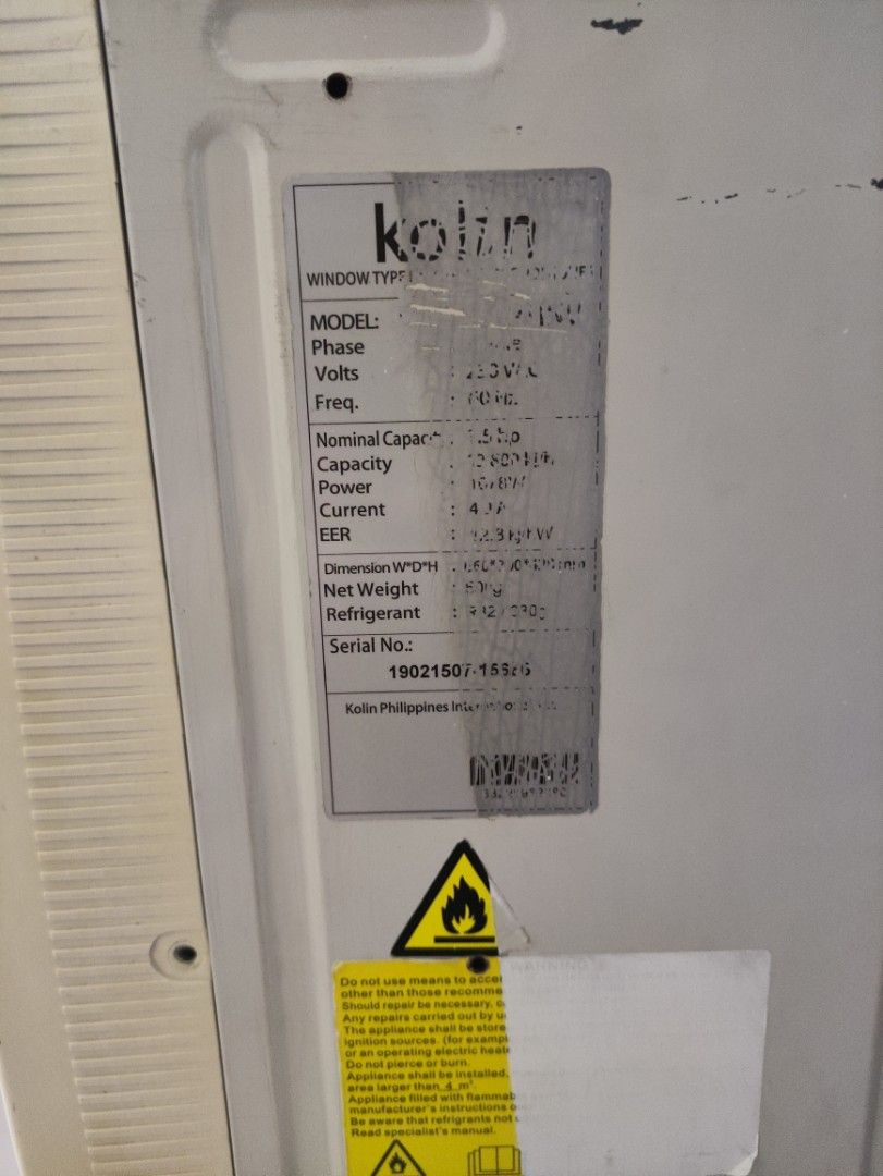 Kolin 1.5HP Inverter, TV & Home Appliances, Air Conditioning and ...