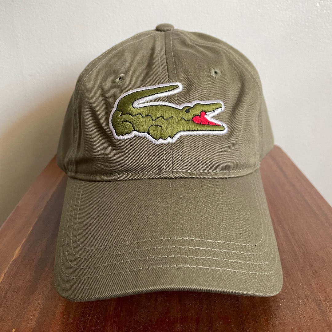 Lacoste Big Crocodile Logo Cap - Light on Carousell