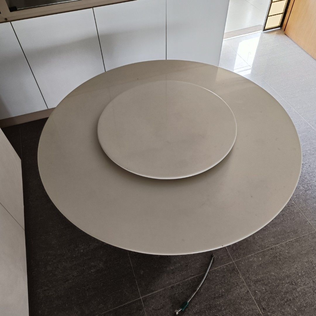 LAY LONG LAY LONG 1.2M DIAMETER ROUND MARBLE DINING TABLE ONLY ...
