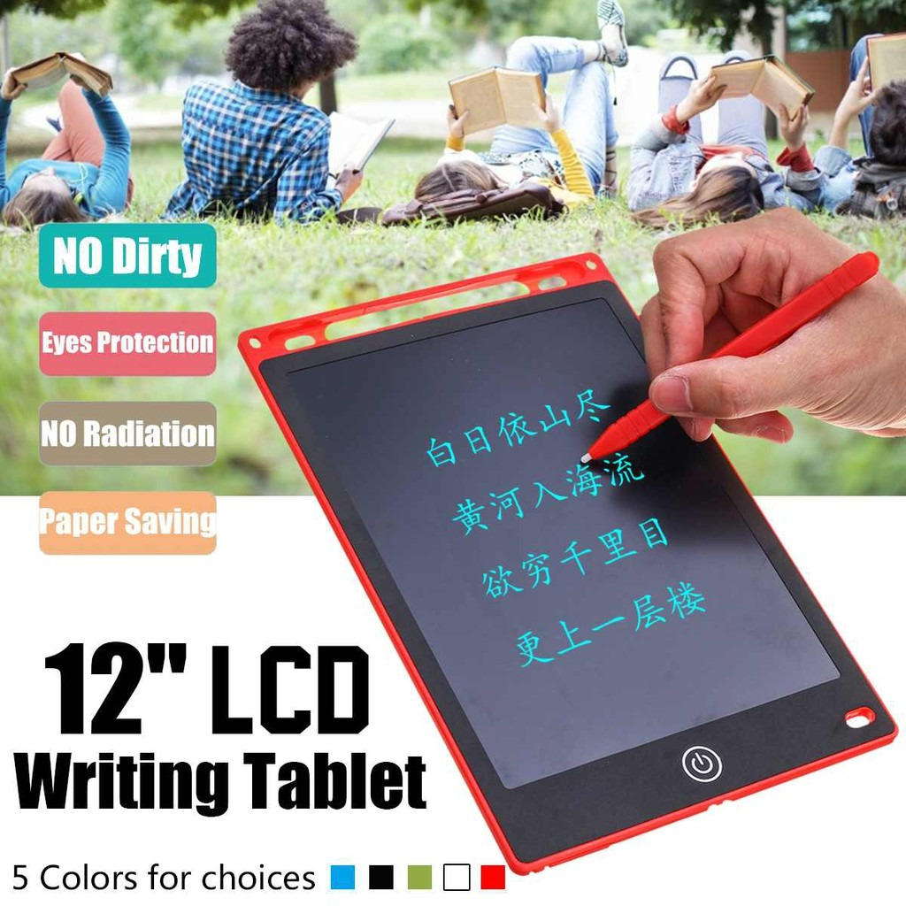 LCD Writing Tablet 12inch Bulletin Memo Paperless Drawing Digital ...