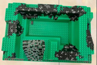 Lego Base Plate Vintage Green Light Grey Road City Corner, Hobbies ...