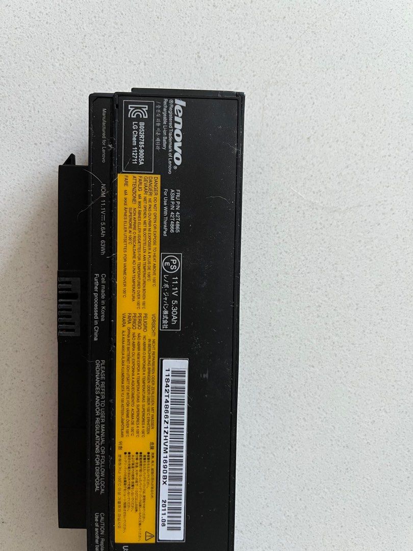 Lenovo Thinkpad Battery Original Computers Tech Parts Accessories Computer Parts On