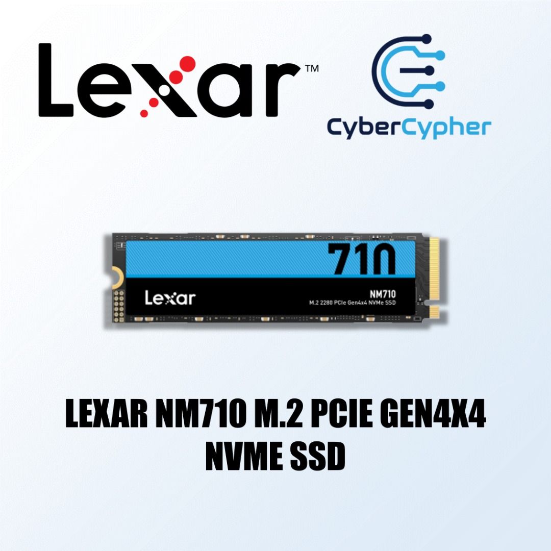Lexar NM710 m.2 PCIe Gen4x4 NVMe SSD, Computers & Tech, Parts ...