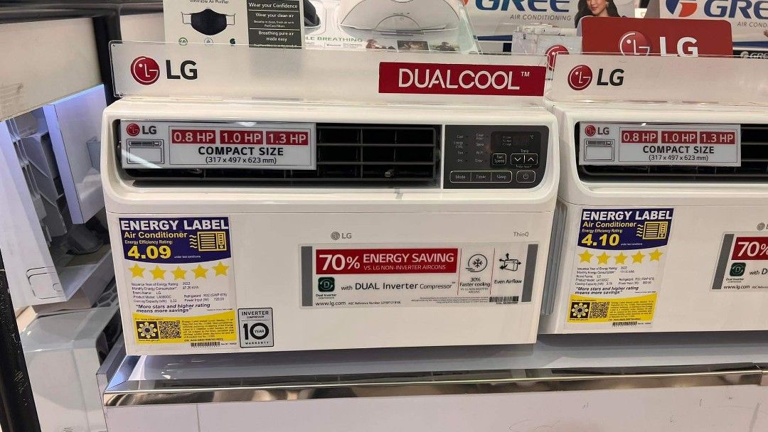 LG DUAL INVERTER WINDOW TYPE AIRCON/NEW MODEL, TV & Home Appliances ...