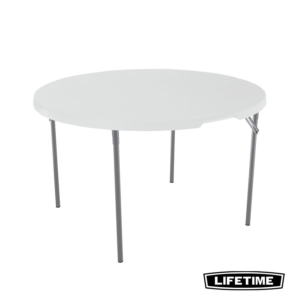 Lifetime Round Fold in Half Table 48 Diameter - White, Furniture & Home ...