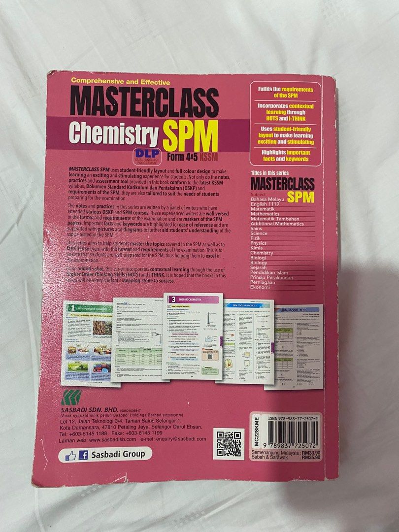 MASTERCLASS Chemistry SPM, Hobbies & Toys, Books & Magazines, Textbooks on Carousell