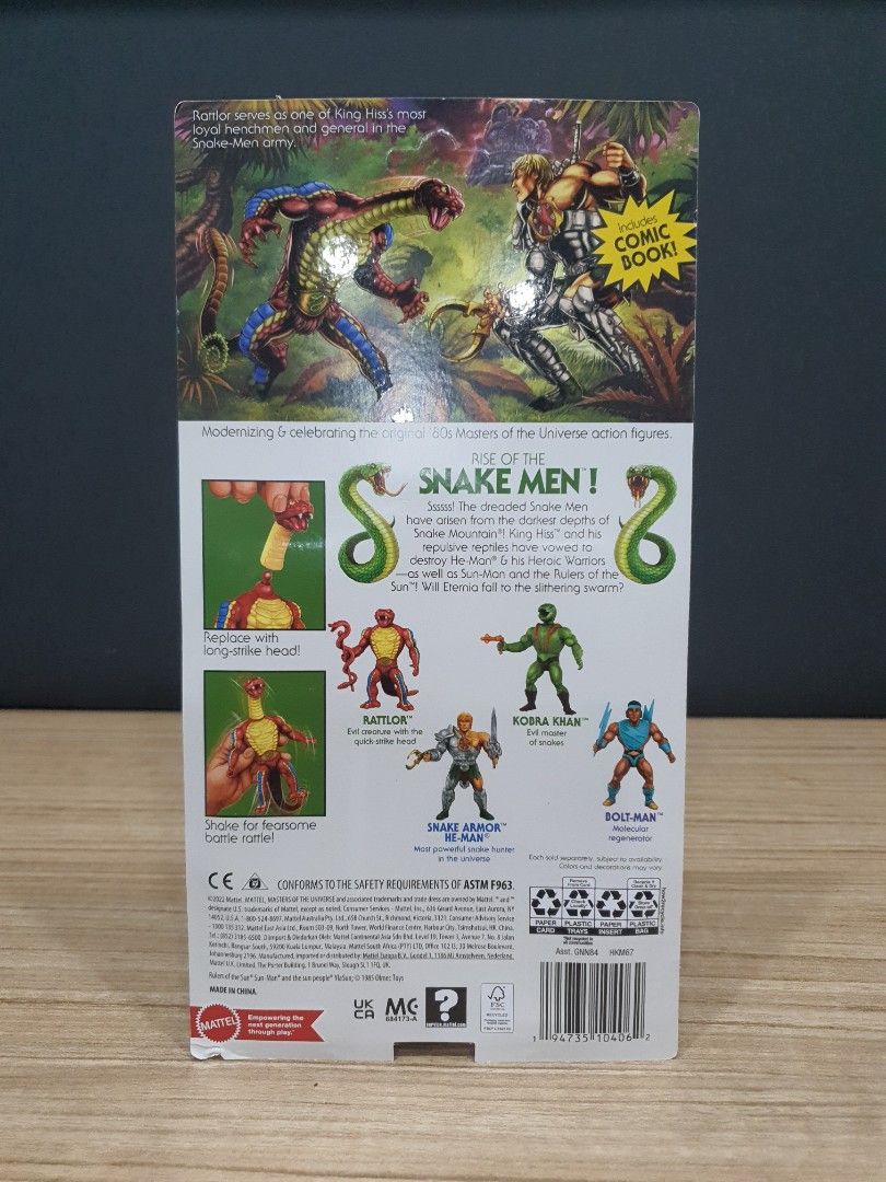 Masters of the Universe Rattlor motu origins, Hobbies & Toys, Toys ...