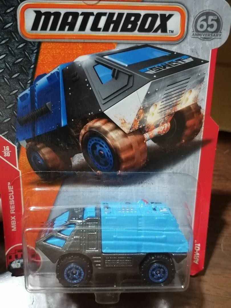 Matchbox 2018 MBX Rescue ARV-01 - Metalflake Dark Gray SWAT, Hobbies ...