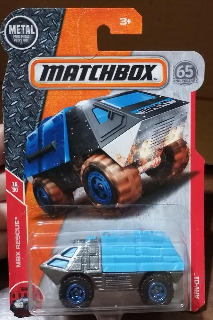 Matchbox 2018 MBX Rescue ARV-01 - Metalflake Dark Gray SWAT, Hobbies ...
