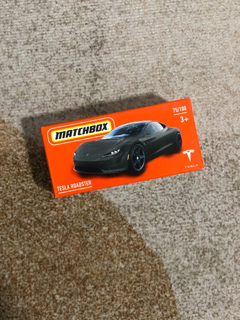 Matchbox Grey Tesla Roadster (Box), Hobbies & Toys, Toys & Games on ...