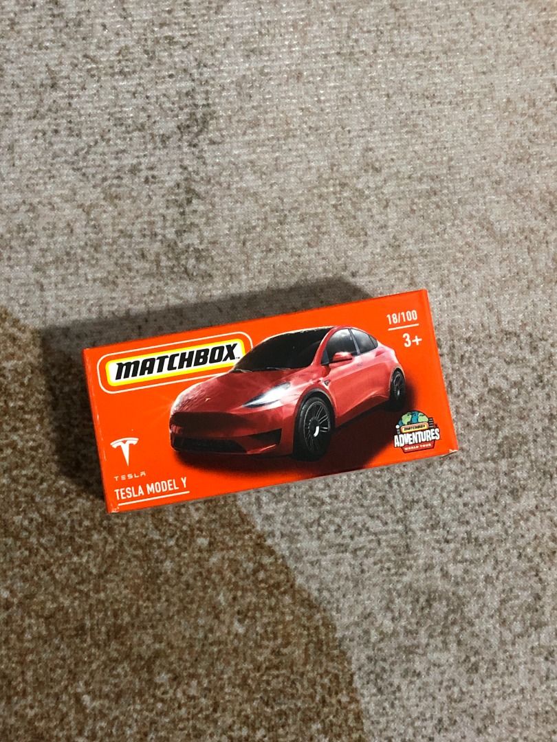 Matchbox Red Tesla Model Y (Box), Hobbies & Toys, Toys & Games on Carousell