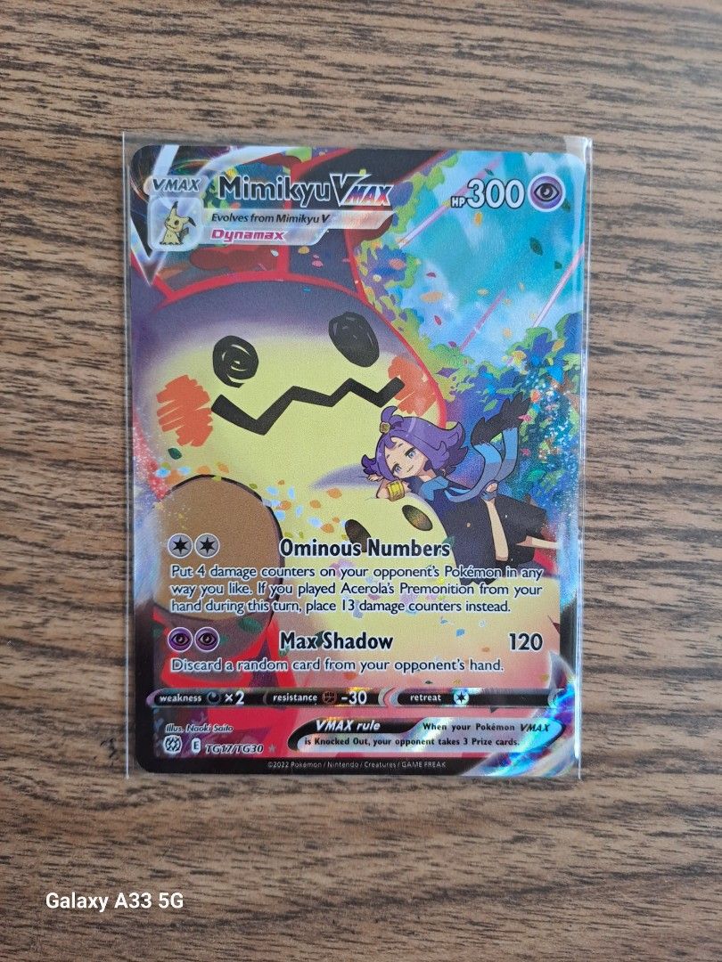 Mimikyu Vmax TG Trainer Gallery Pokemon Card Brilliant Stars, Hobbies ...