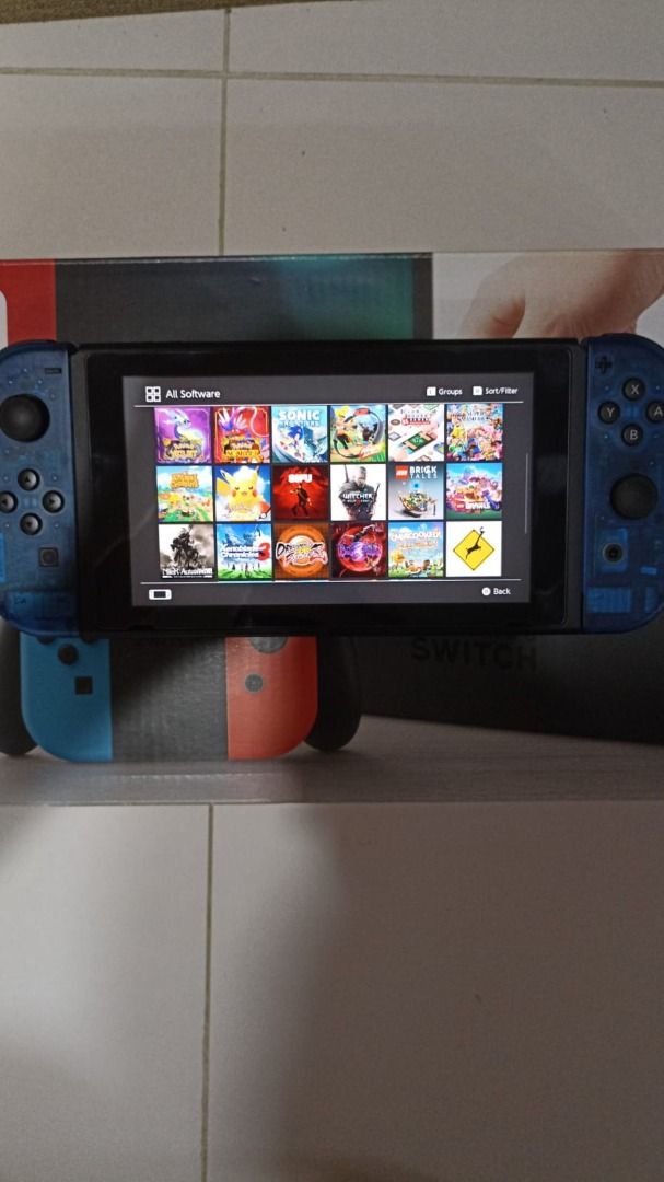 Modded Nintendo Switch full set with box. 64GB, 128GB, 256GB storage ...