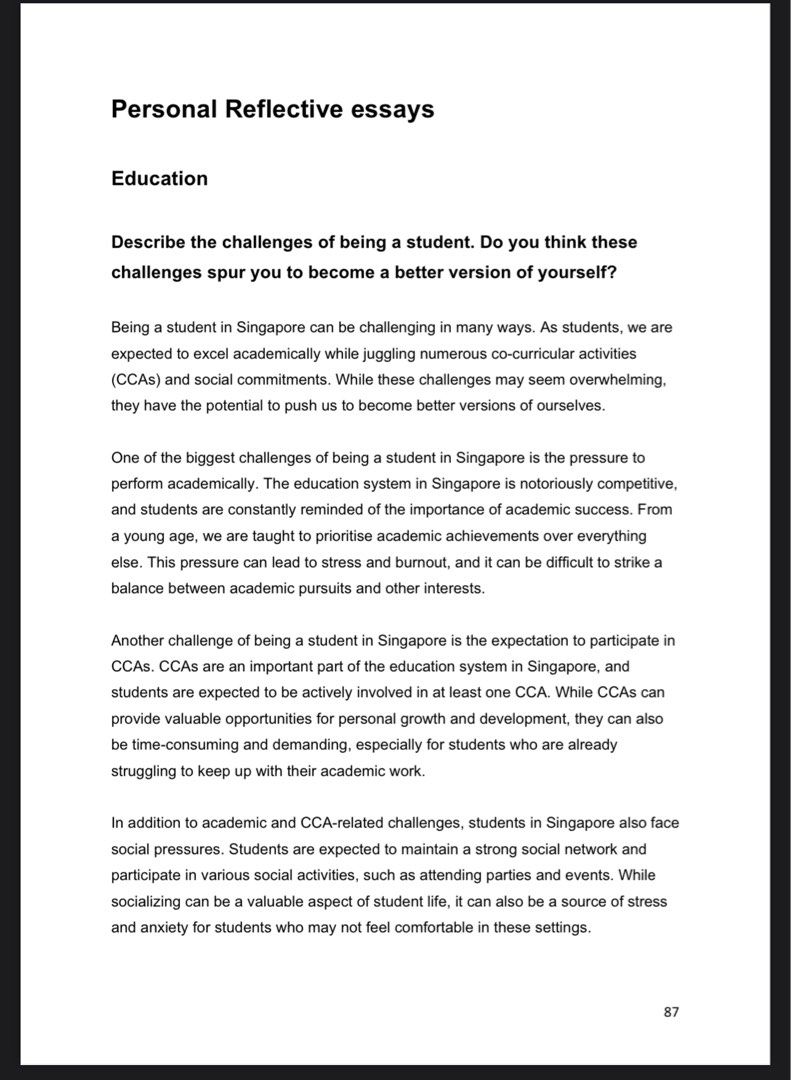 Model Essays and Composition for Secondary School students O level N ...