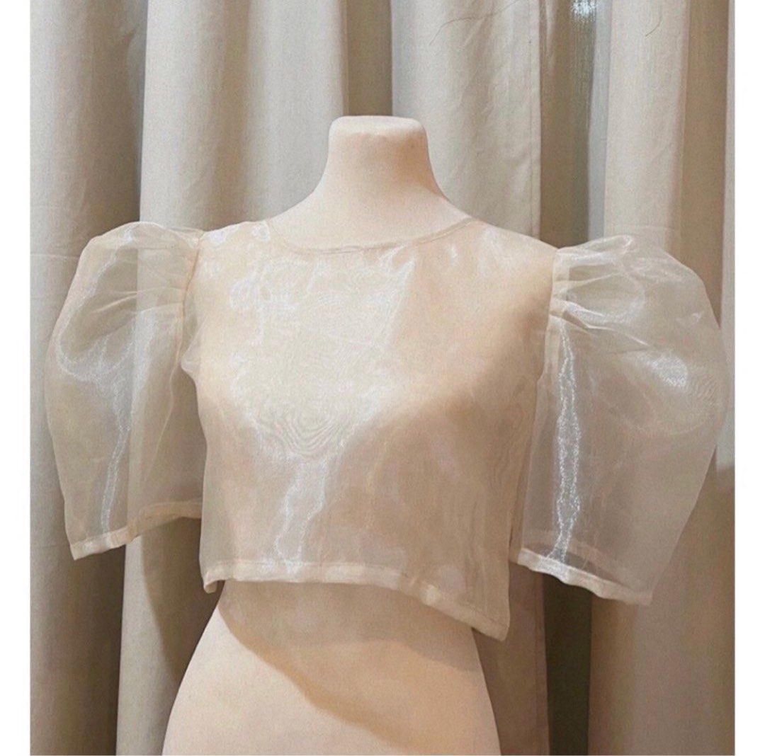 Modern Filipiniana Top, Women's Fashion, Tops, Blouses on Carousell