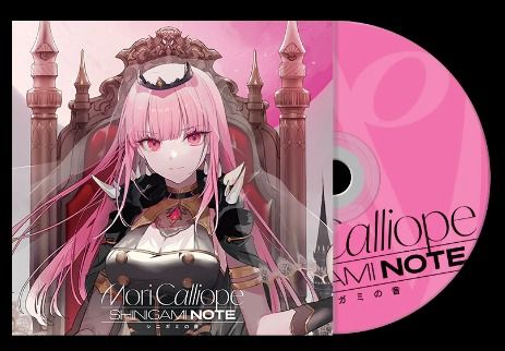 Mori Calliope - SHINIGAMI NOTE CD (Hololive EN), 興趣及遊戲, 收藏品及紀念品, 明星周邊 - Carousell