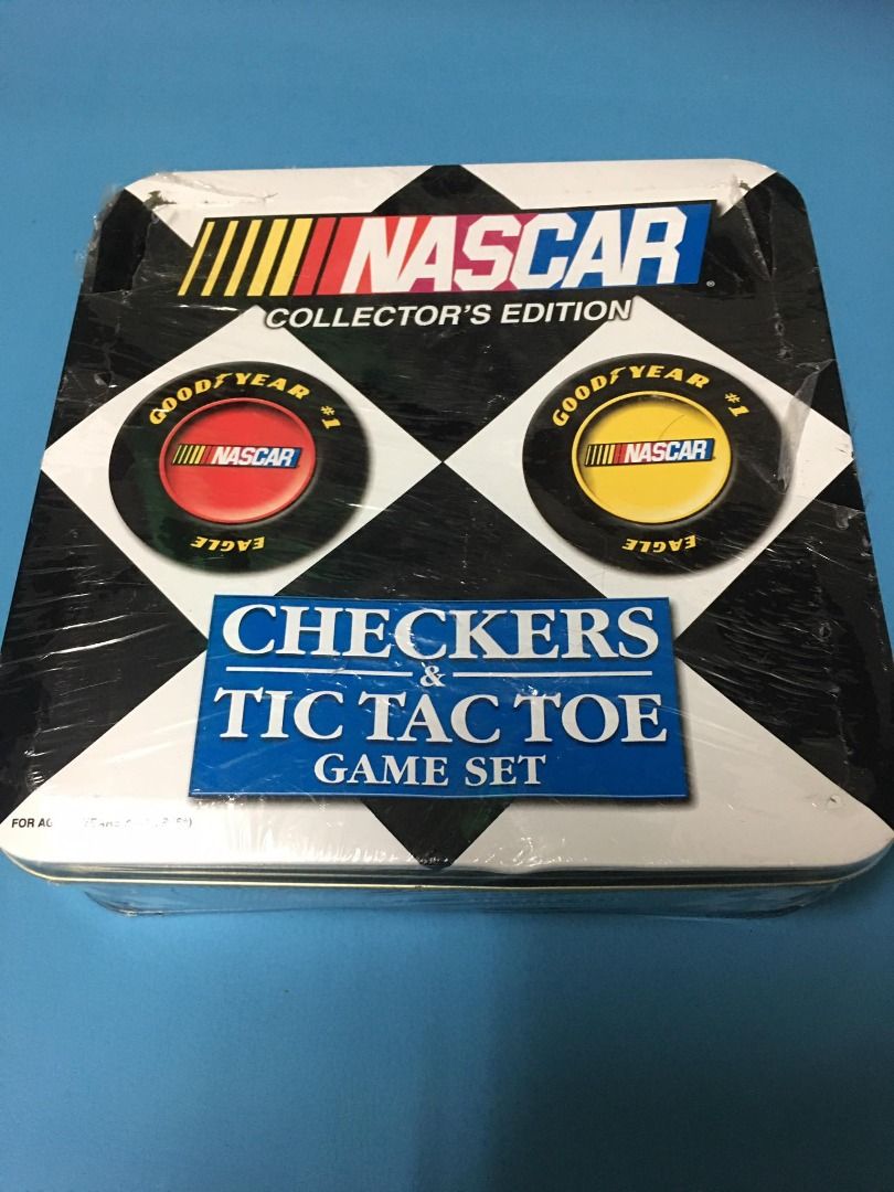 NASCAR Collector's Edition Checkers and Tic Tac Toe Game Set on Carousell