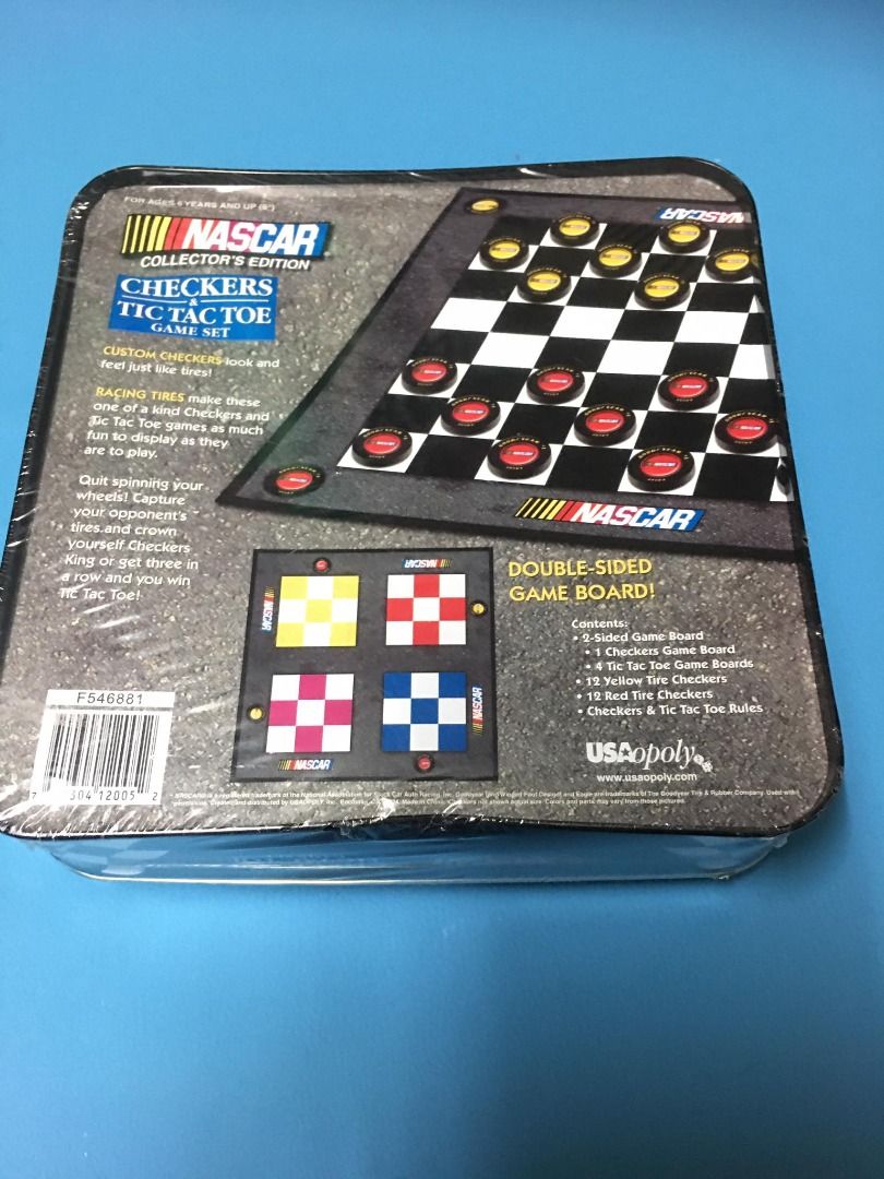 NASCAR Collector's Edition Checkers and Tic Tac Toe Game Set on Carousell