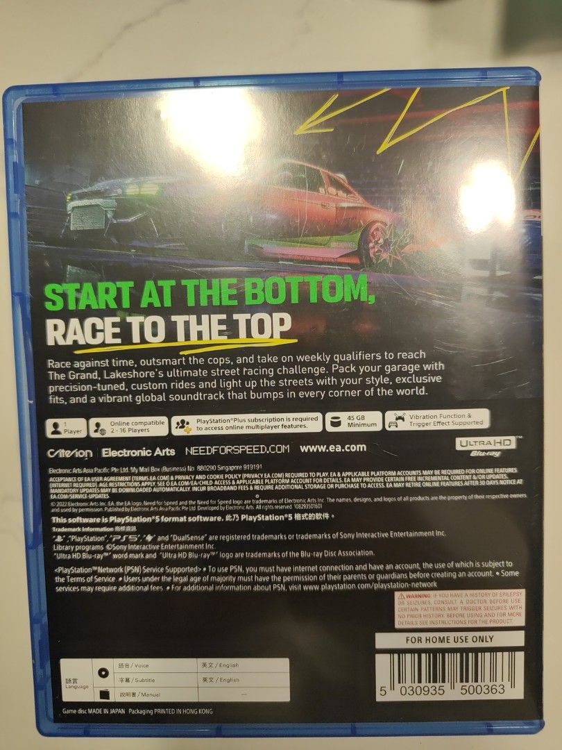 Need for speed unbound ps5 physical disc, Video Gaming, Video Games ...