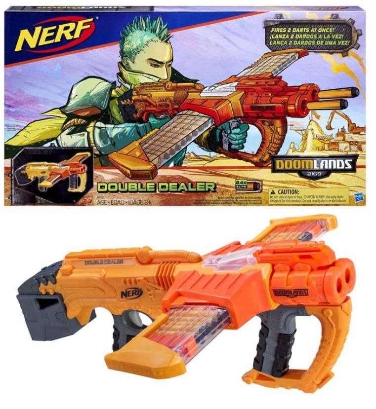 NERF DOOMLANDS DOUBLE DEALER BLASTER TOY B5367, Hobbies & Toys, Toys ...