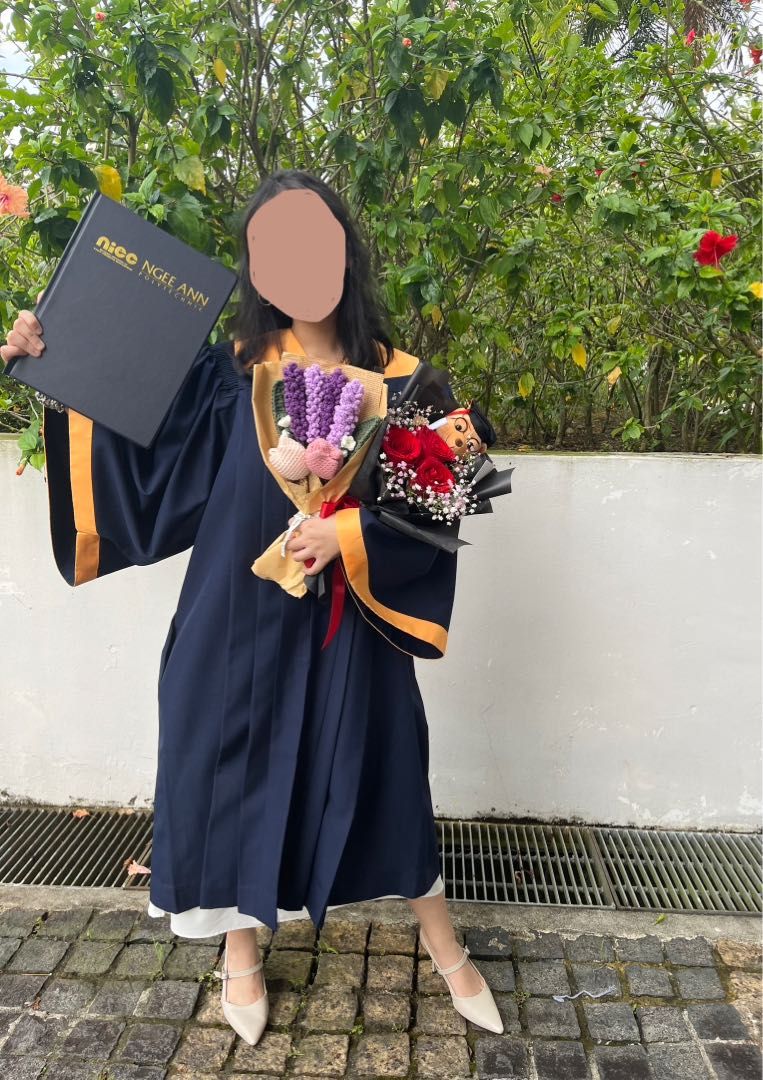 Ngee Ann Graduation Gown, Women's Fashion, Dresses & Sets, Evening ...