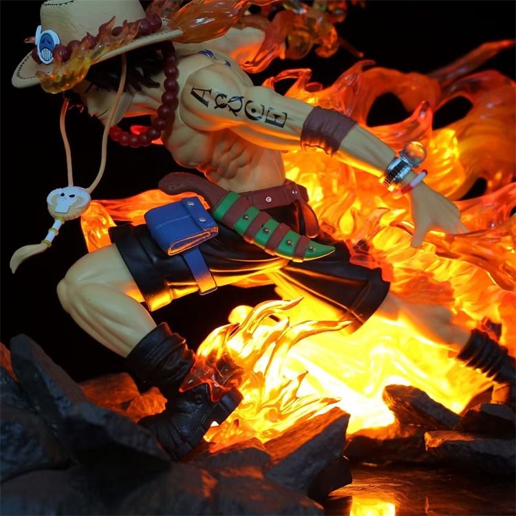 One Piece Anime Portgas D. Ace PVC Statue Luffy Sabo Zoro Sanji Nami ...