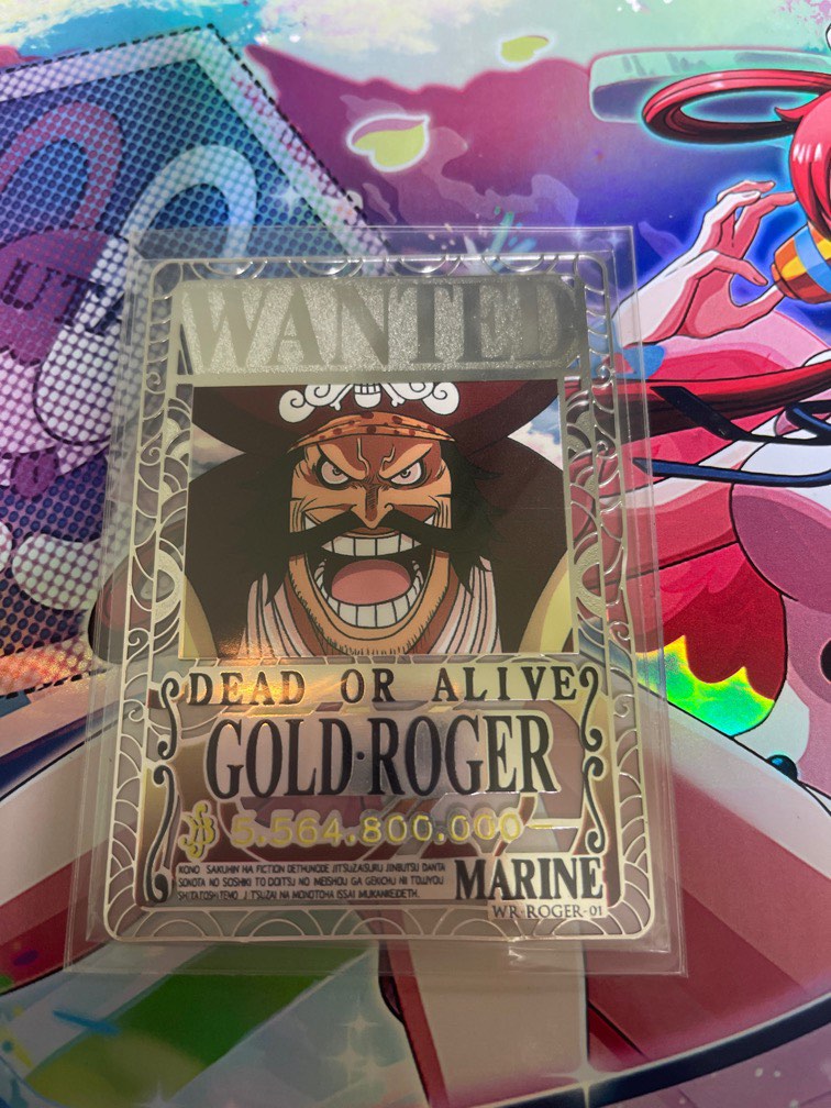 One Piece Gold D Roger Metal Wanted Poster Card, Hobbies & Toys, Toys & Games on Carousell