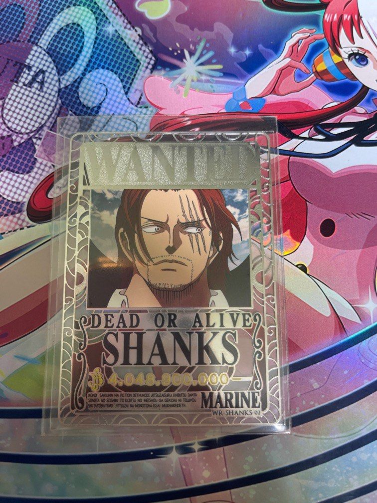 One Piece Shank Metal Wanted Poster Card, Hobbies & Toys, Toys & Games ...