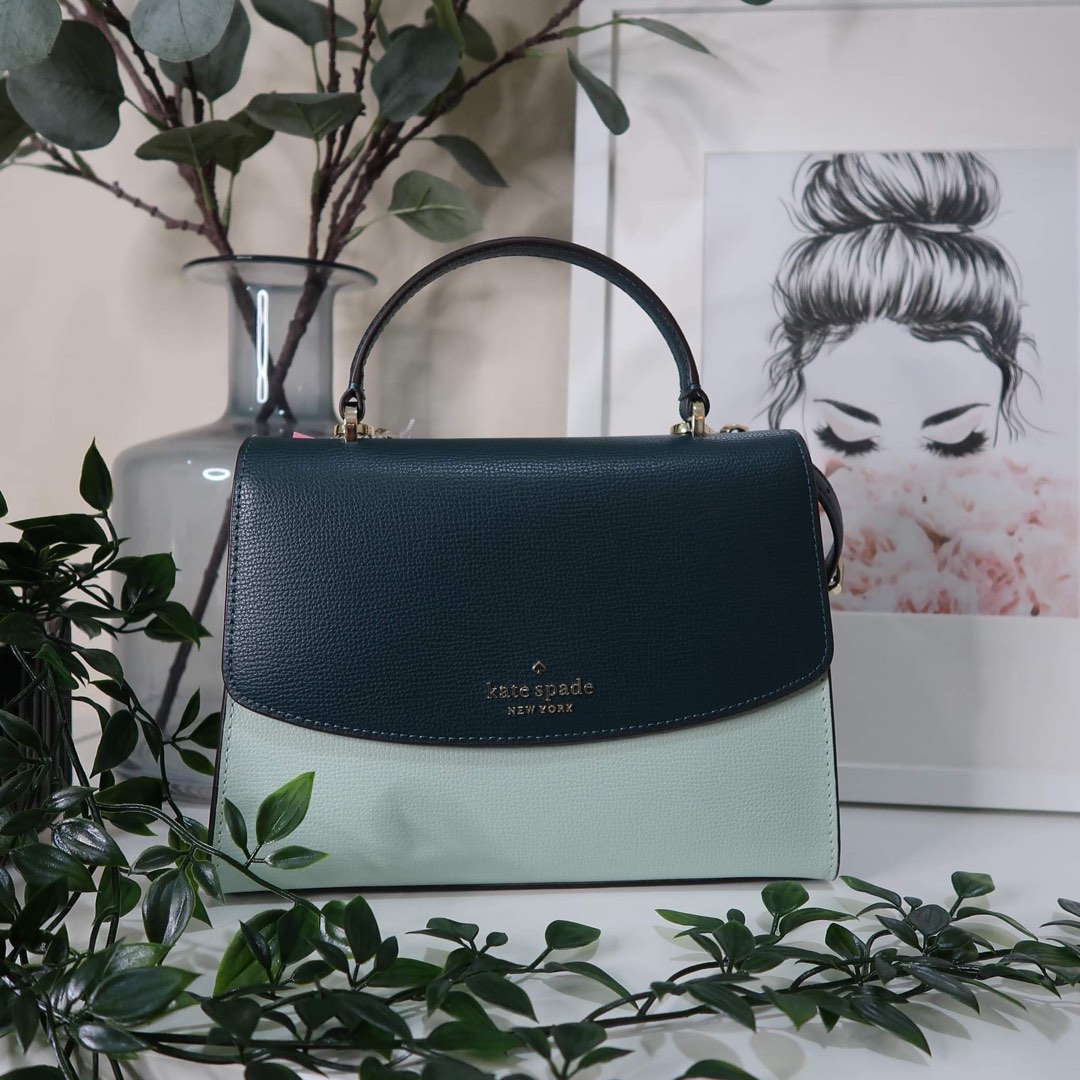 Original Kate Spade Darcy Colorblock Top Handle Satchel - Seawater ...