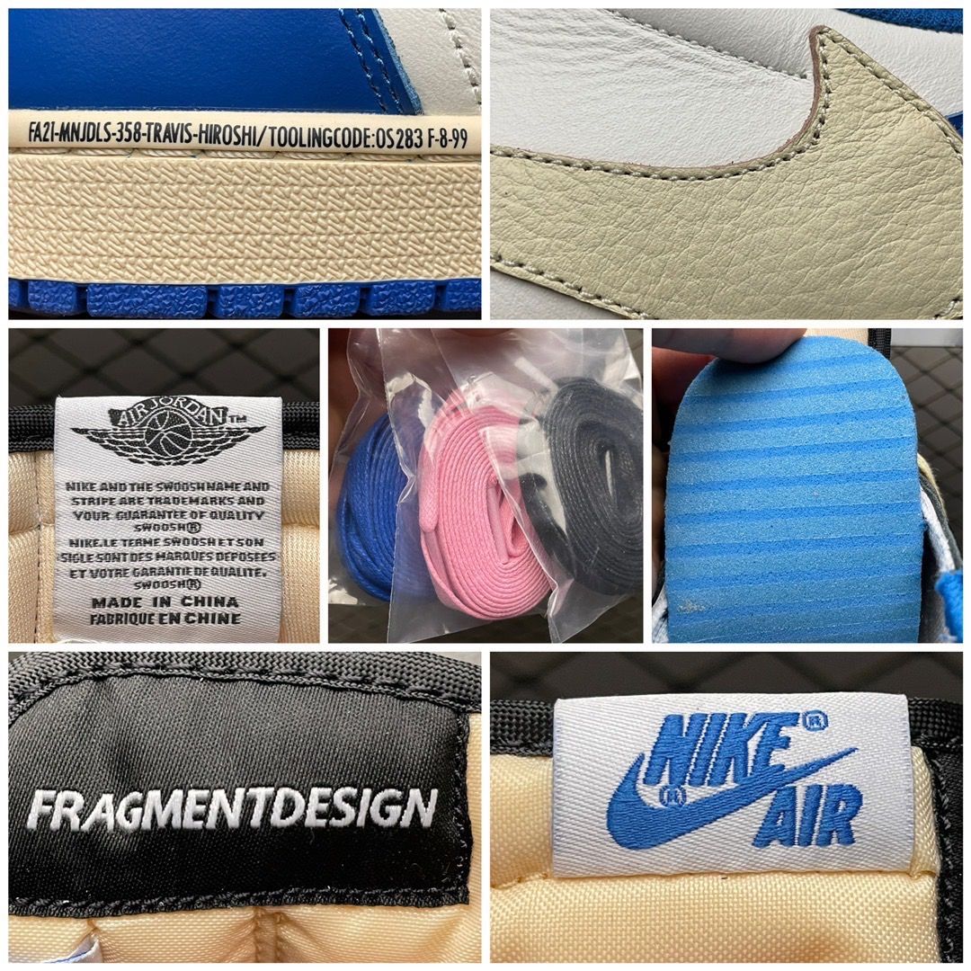 POIZON 現貨 Jordan 1 Low Fragment x Travis Scott 倒勾 低筒 AJ1 DM7866-140, 他的 ...