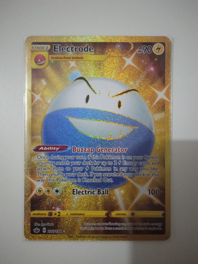 Pokemon Electrode Chilling Reign Secret Rare Full Art #222, Hobbies ...