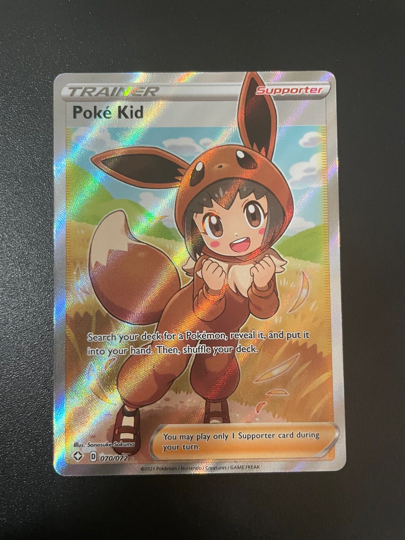 Pokemon TCG Poke Kid - 70/72 - Full Art Ultra Rare Shining Fates ...