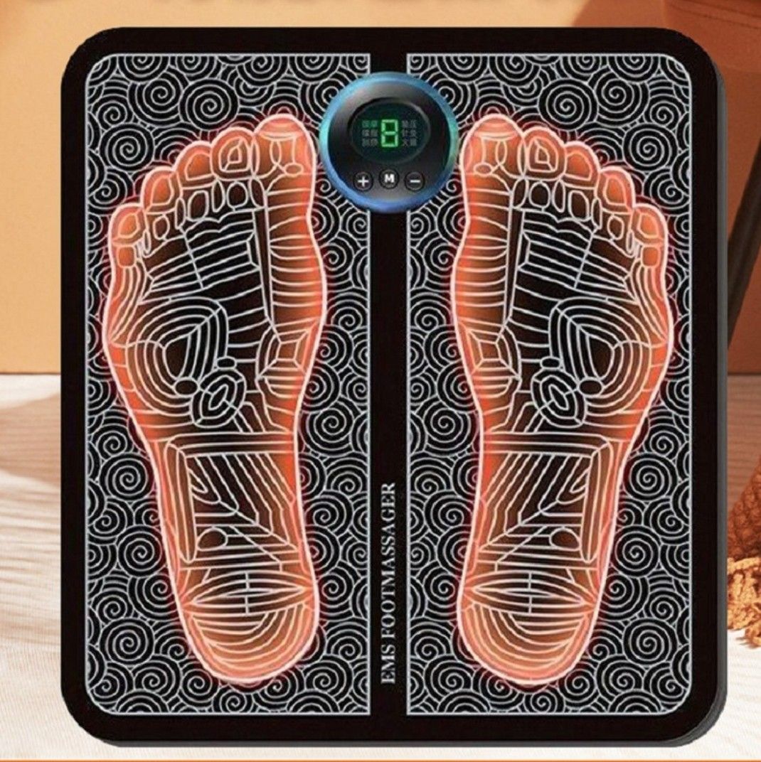 Portable EMS Foot message USB Rechargeable home foot massage pad ...