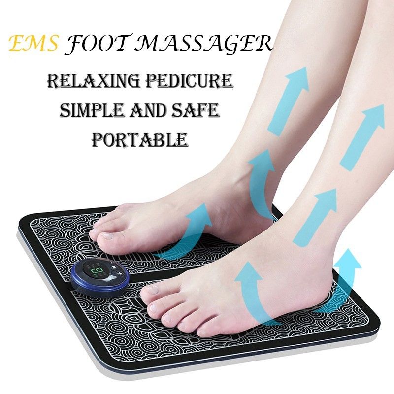 Portable EMS Foot message USB Rechargeable home foot massage pad ...