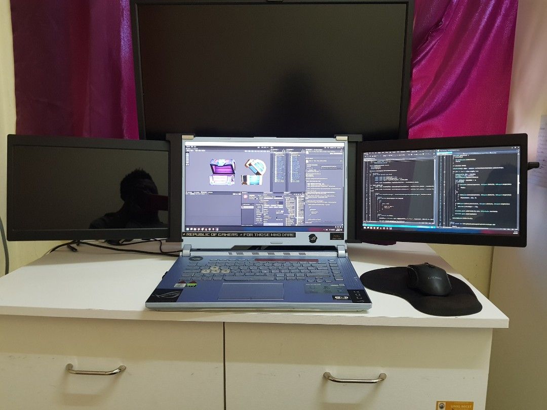 Portable monitor triple setup 13.3'', Computers & Tech, Parts ...