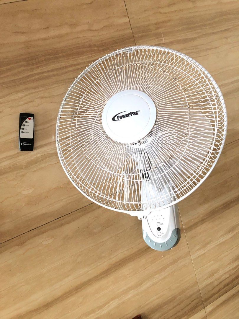 PowerPac wall fan with remote., TV & Home Appliances, Other Home ...
