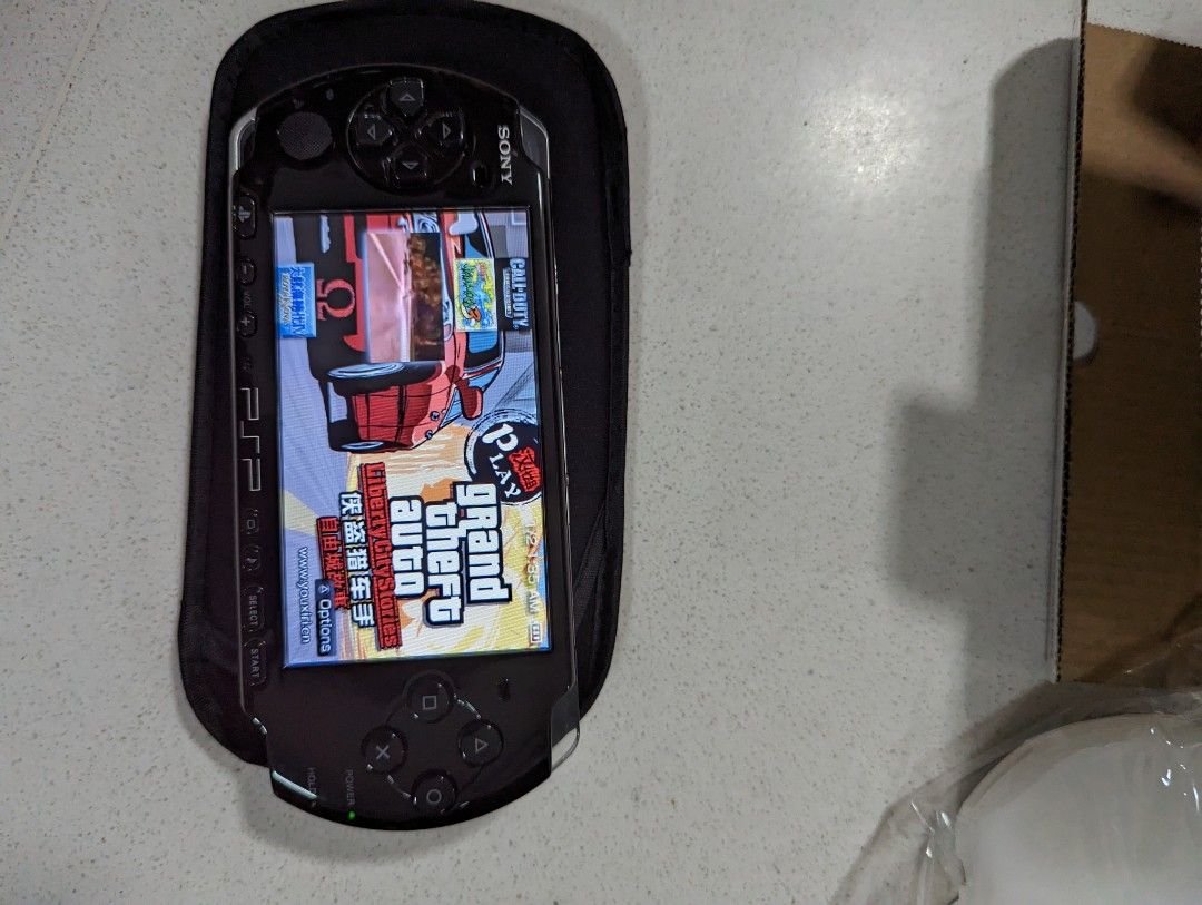 PSP 3000 console back mint like new but with microsd for games loaded ...