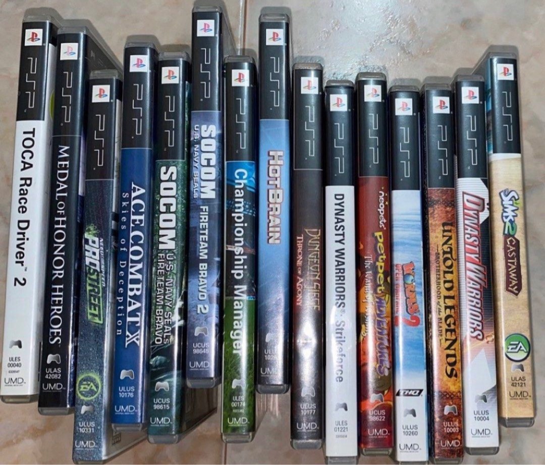 Sony PSP games bundle dynasty warriors untold legend sims socom nfs ...
