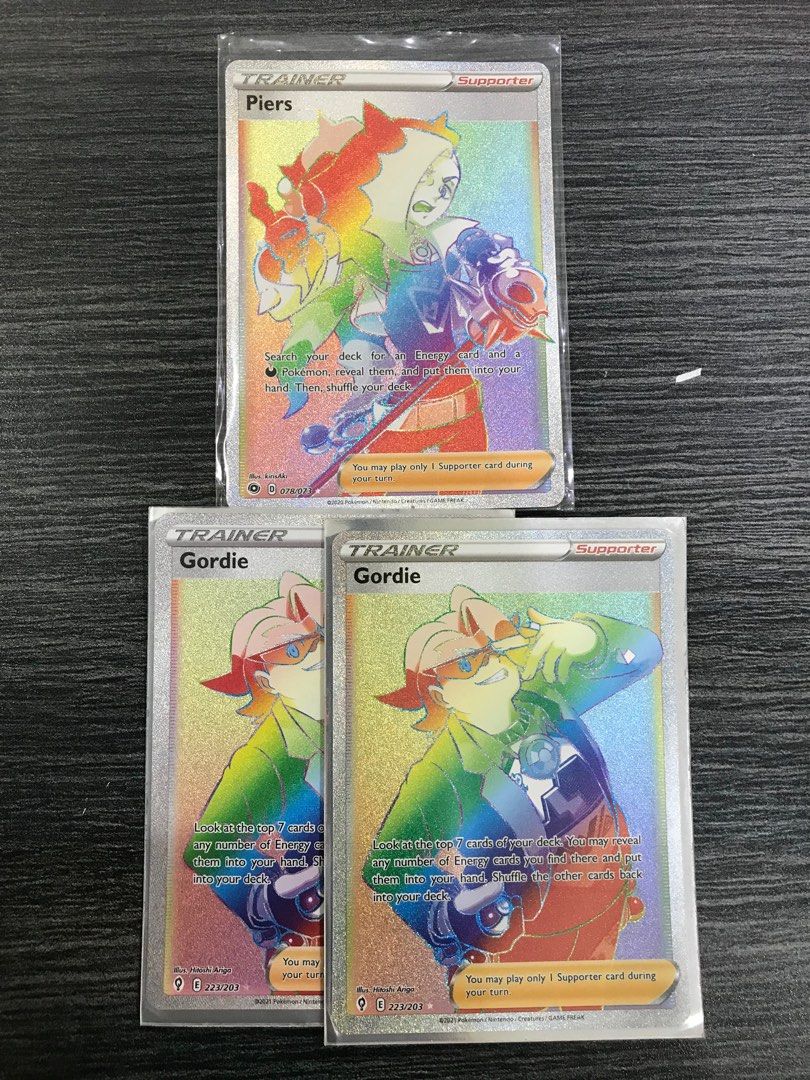 PTCG Pokemon Card Gordie + Piers Hyper Rare, Hobbies & Toys, Toys ...