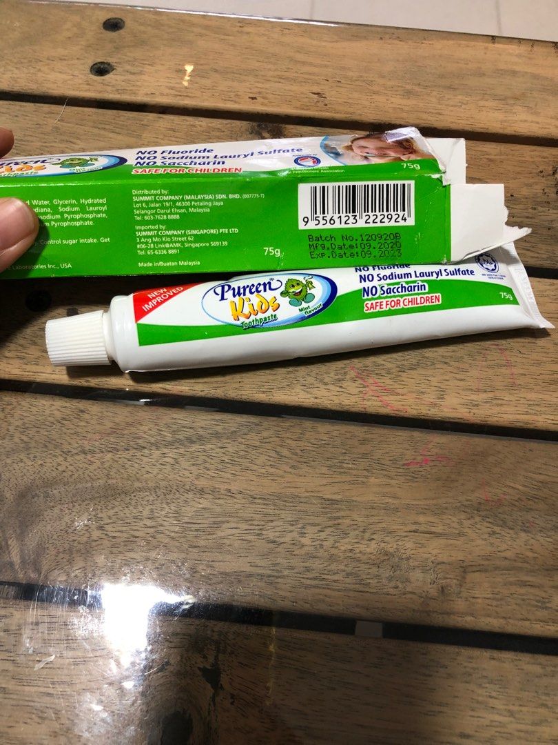 Pureen Toothpaste, no fluoride, Babies & Kids, Bathing & Changing, Baby ...