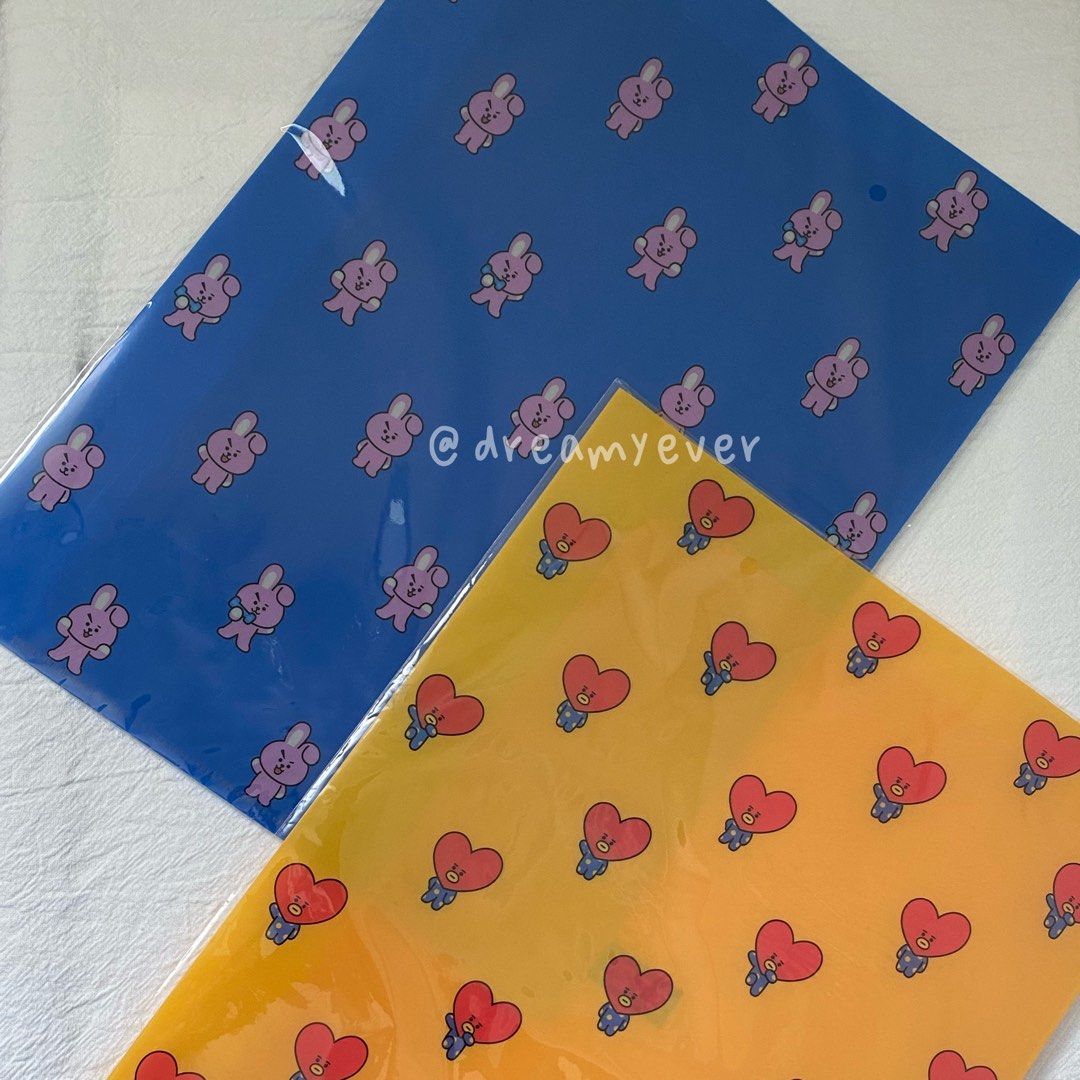 [Set] BTS x BT21 Tata Cooky Line Friends A4 File, Hobbies & Toys ...