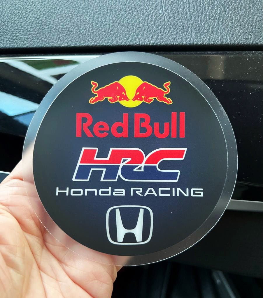 Red Bull HRC Honda Racing . Removable Static Cling Car Decals . 11cm ...