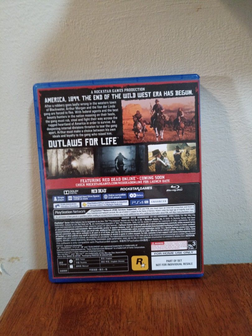 Red dead redemption 2 ps4 physical disc, Video Gaming, Video Games ...