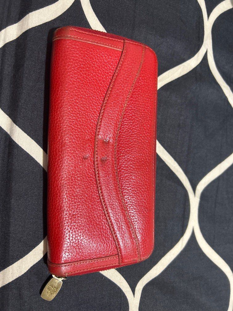 Red MCM Long Wallet, Women's Fashion, Bags & Wallets, Wallets & Card ...